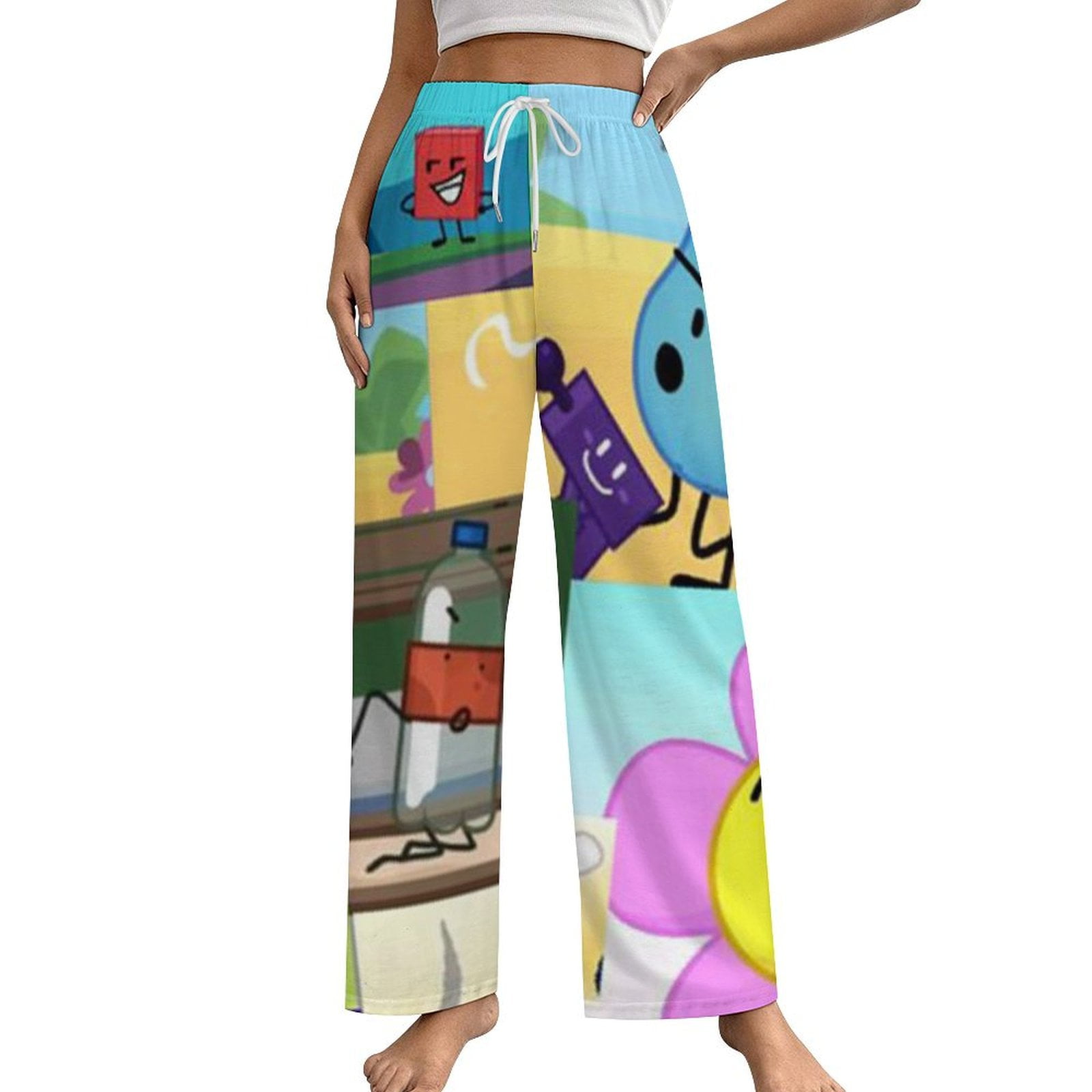 Cartoon Battle For Dream Island BFDI Home Pajama Pants For Womens ...