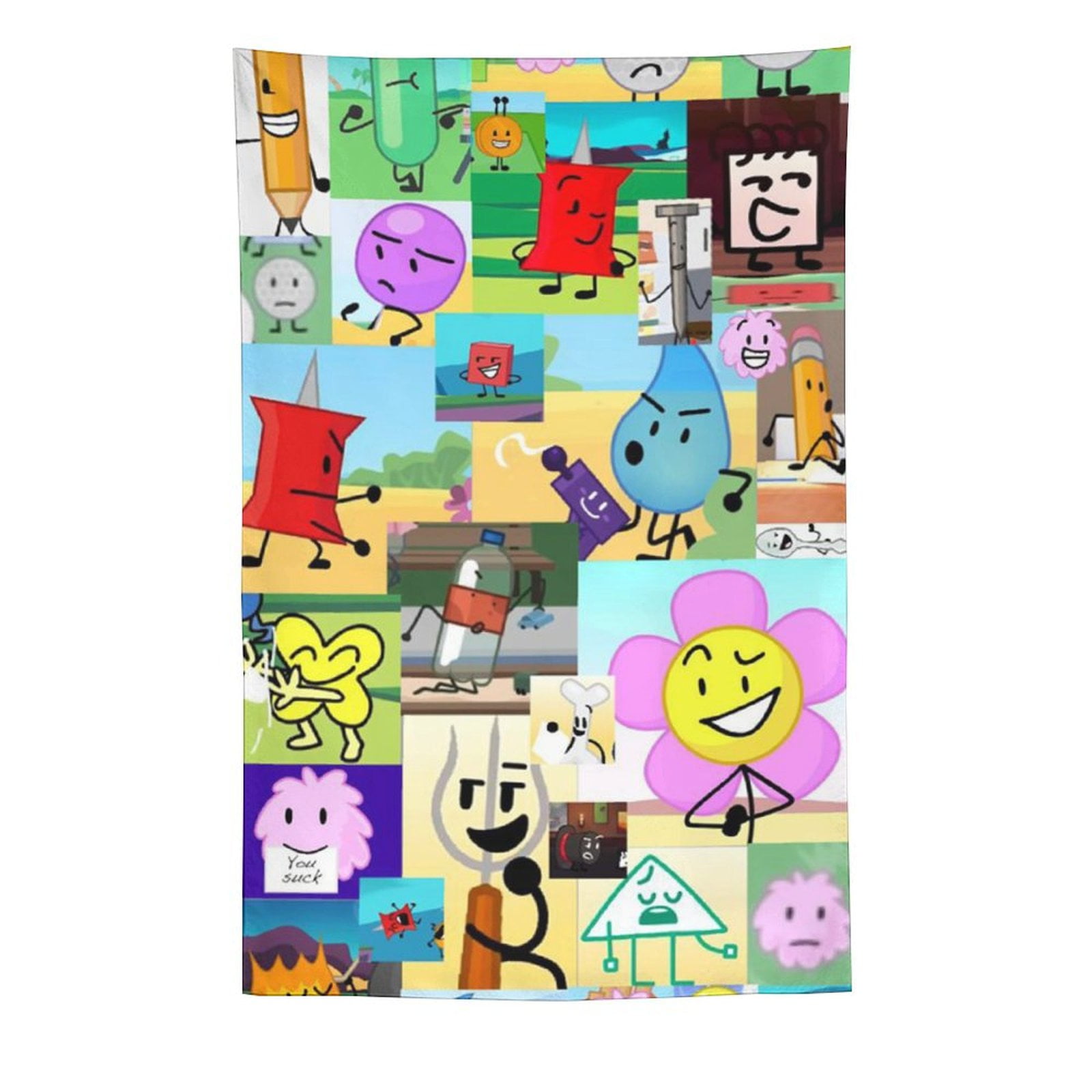 Cartoon Battle For Dream Island BFDI Tapestry Luxury Wall Hanging ...
