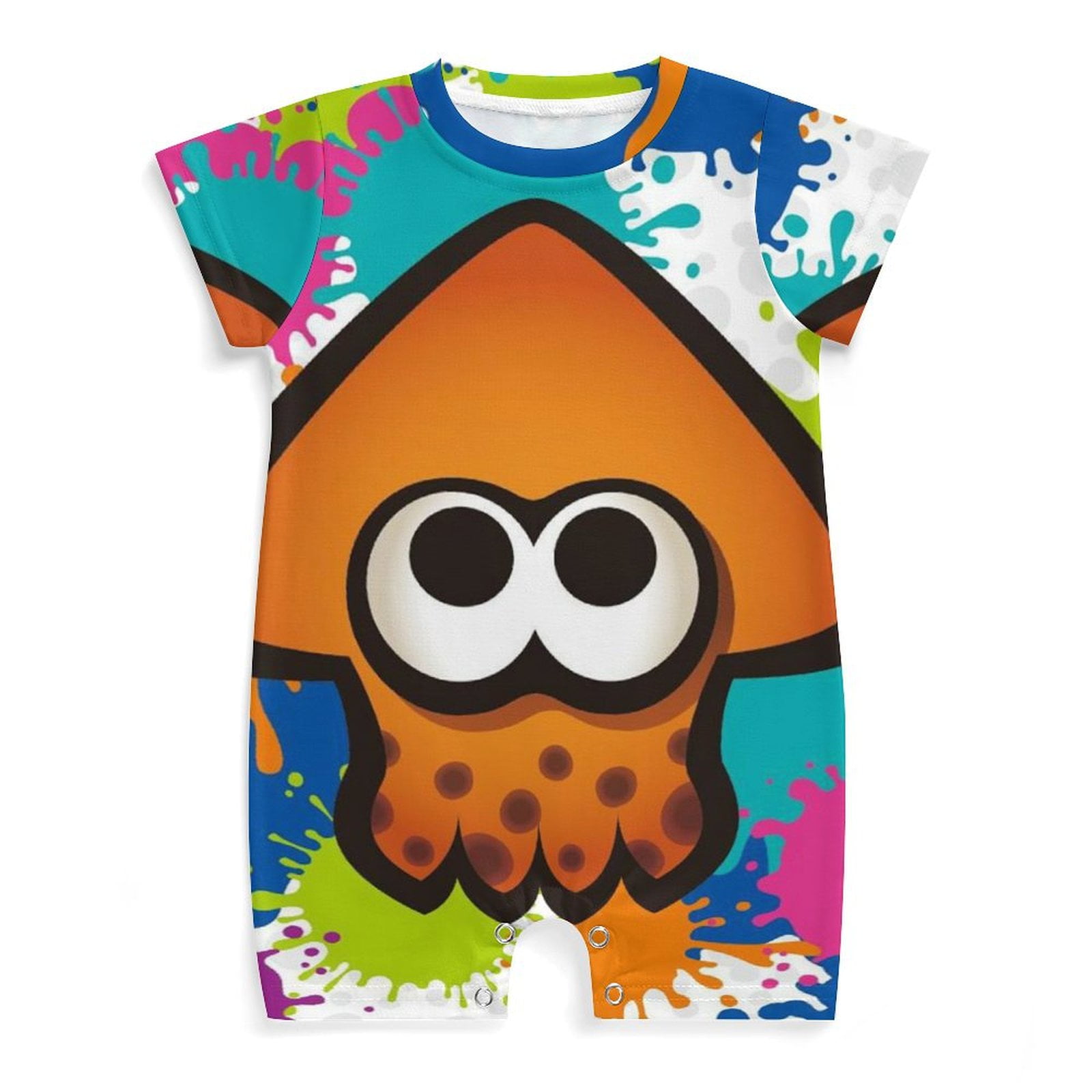 Cartoon Battle Splatoon Baby Romper Jumpsuit Summer Short Sleeve One ...