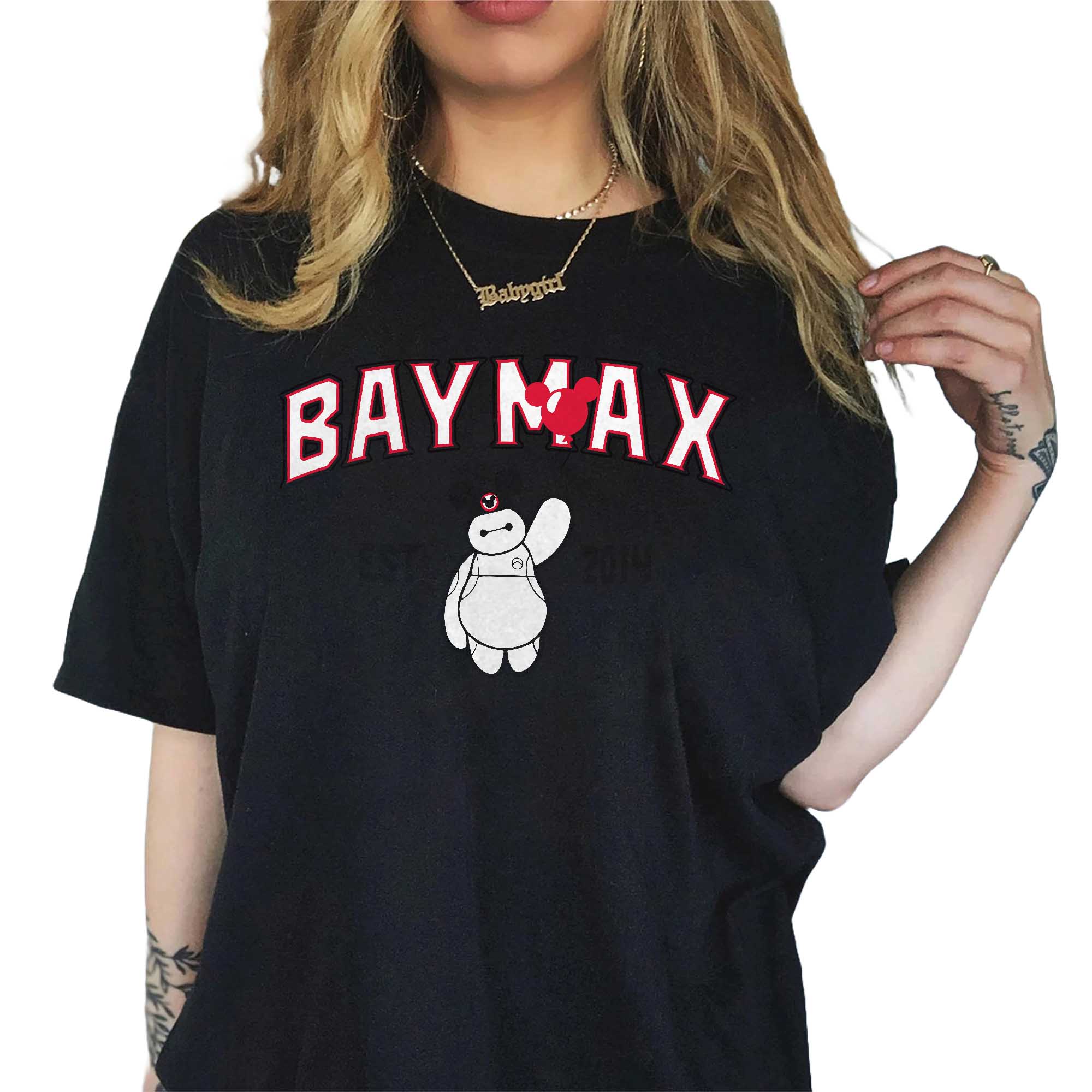 Cartoon Baymax Sweatshirts Couple Sweatshirt Trend_641_5Tshirt-Black ...