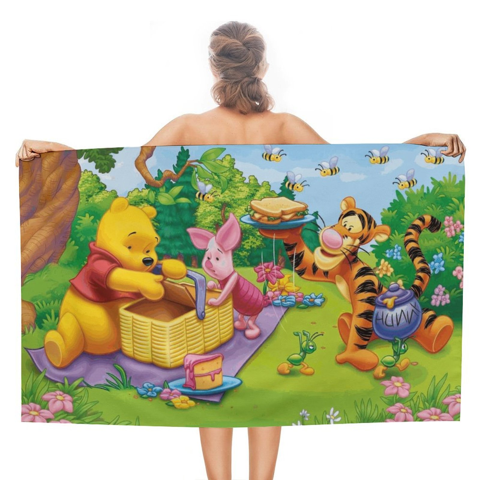 Cartoon Beach Towel Set-32*52 Winnie The Pooh Pool Towel - Walmart.com