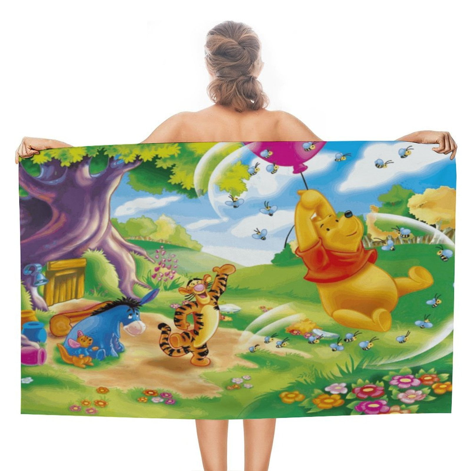 Cartoon Beach Towel Set-32*52 Winnie The Pooh Pool Towel - Walmart.com