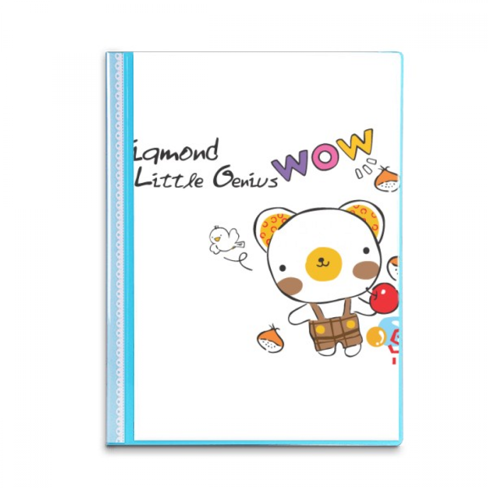 Cartoon Bear Animal Fruit Book Sheet Protectors Portfolio Binder Folder ...