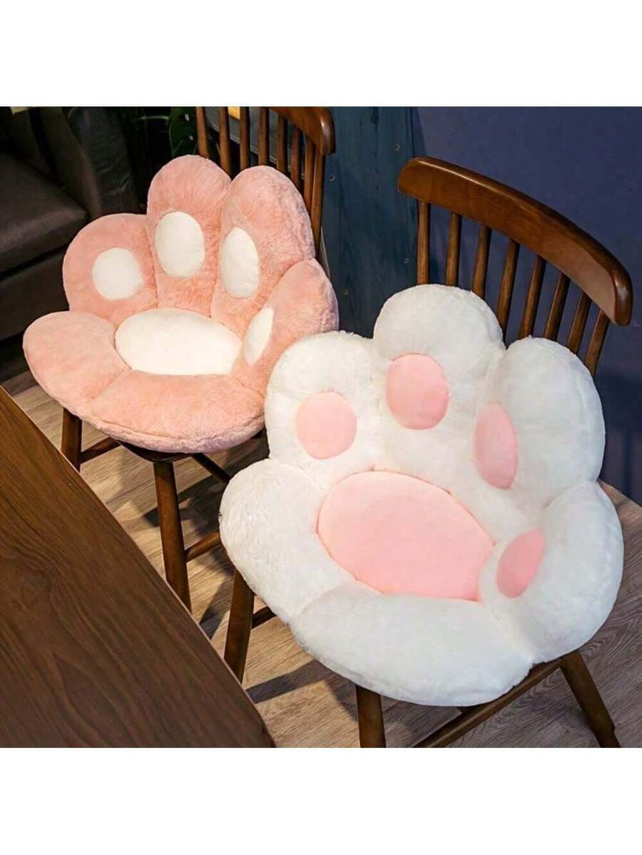 Cartoon Bear/Cat Paw Half-Wrap Cushion - Soft Office/Gaming Chair ...