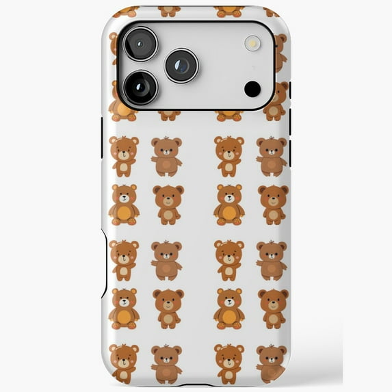 Cartoon Bear Collection Set Art Phone Case Cover Compatible for iPhone ...