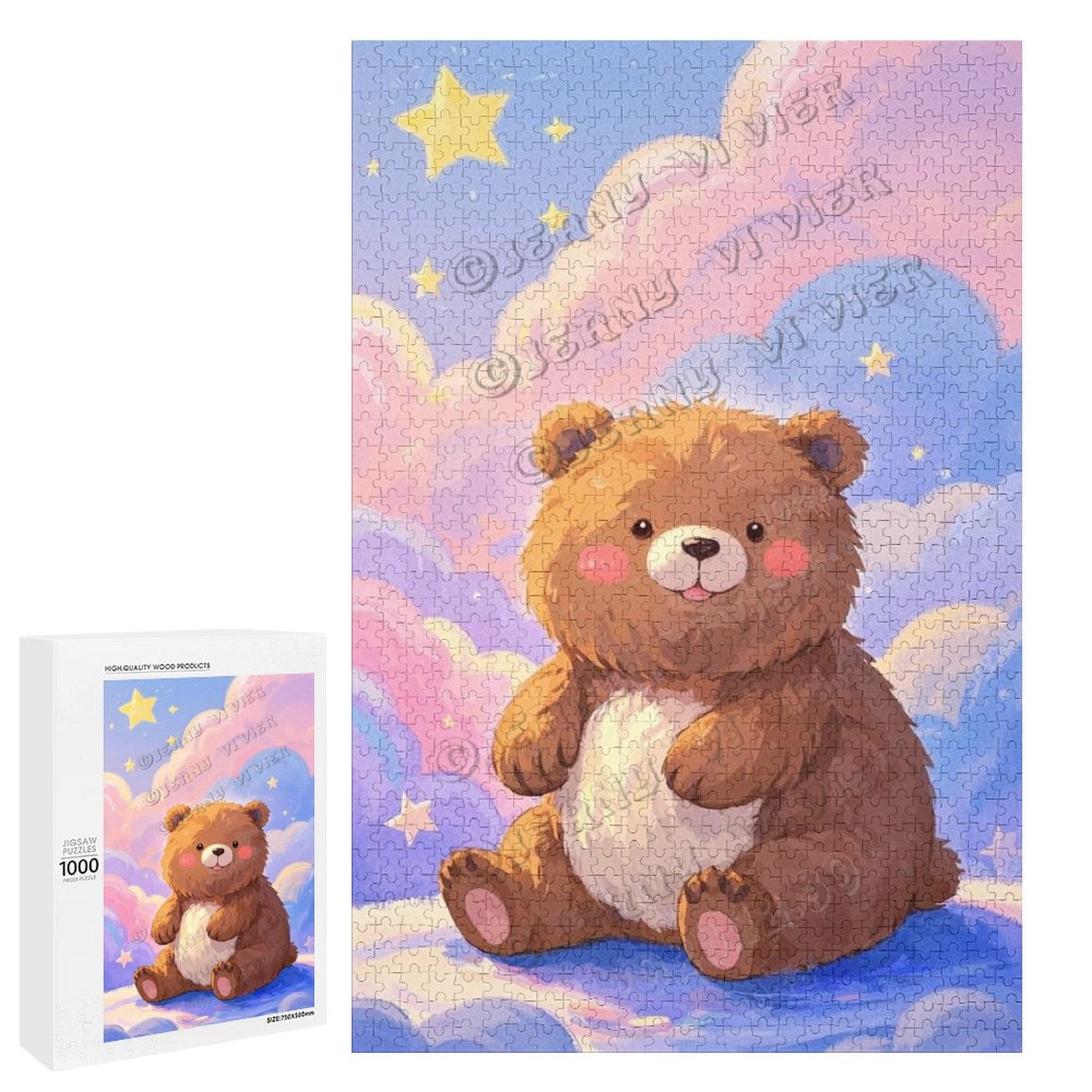 Cartoon Bear Decor – 1000 Piece Puzzle | Ideal Puzzle for All Ages ...