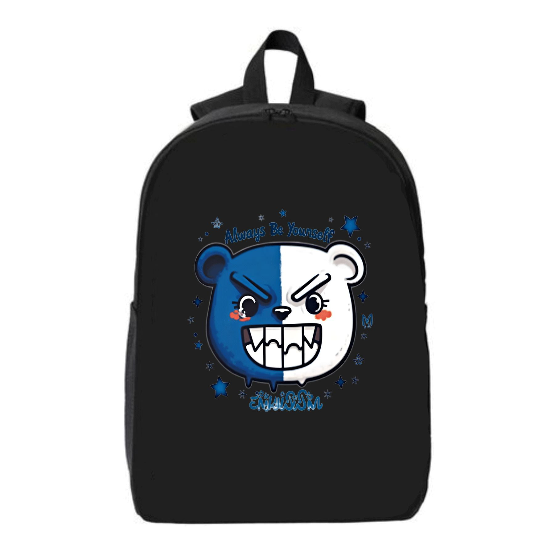 Cartoon Bear Design Laptop Backpack - Fits 15 " Laptop & iPad Blue ...