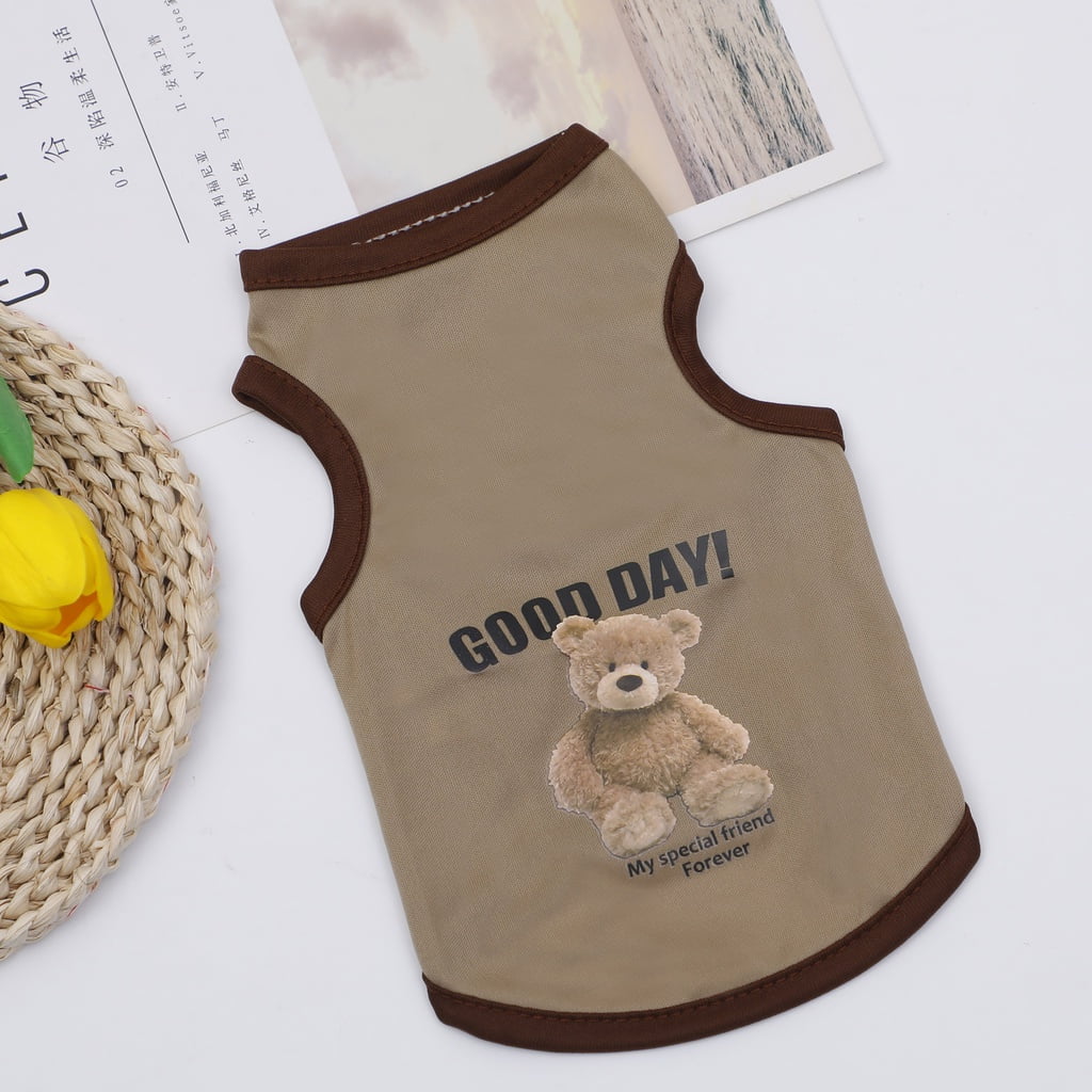 Cartoon Bear Dog Clothes Cute Cotton Dog Costume Pet T-shirt Cats Vest ...