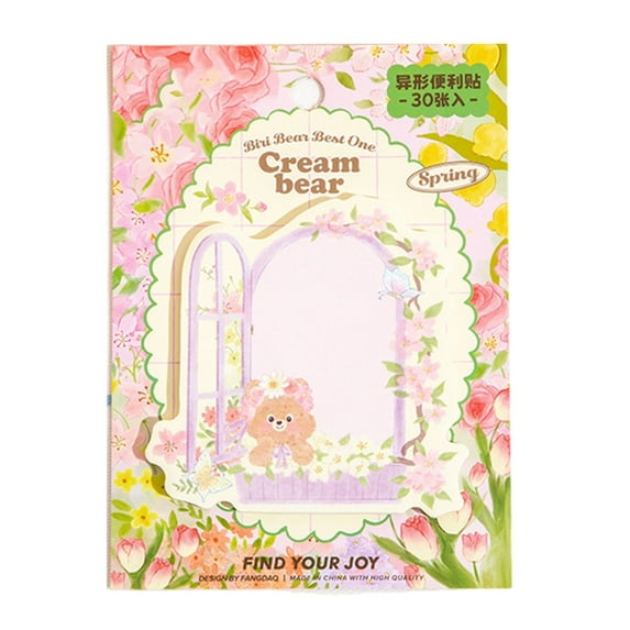 Cartoon Bear Notes Pad 30 Sheets Sticky Note Paper Small Notepads ...