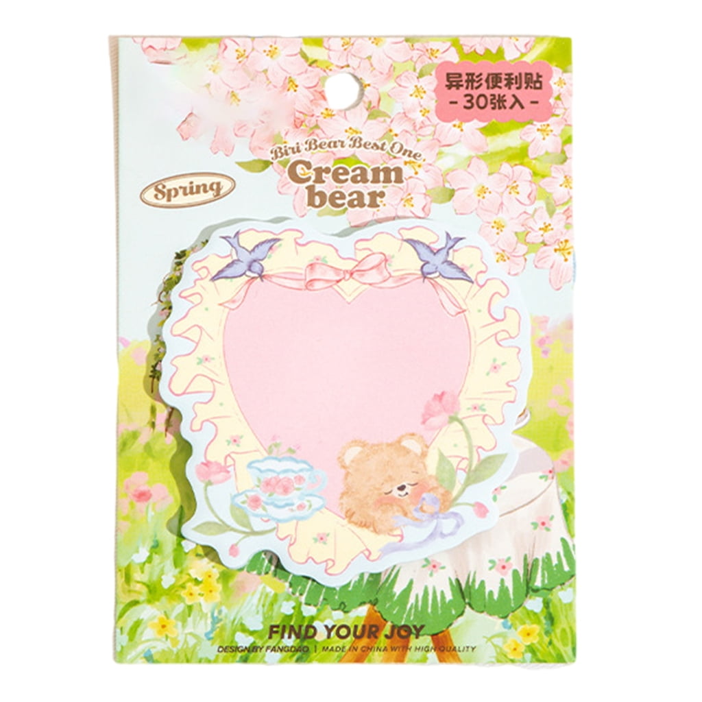 Cartoon Bear Notes Pad 30 Sheets Sticky Note Paper Small Notepads ...