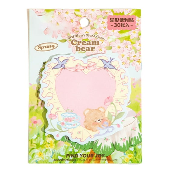 Cartoon Bear Notes Pad 30 Sheets Sticky Note Paper Small Notepads ...