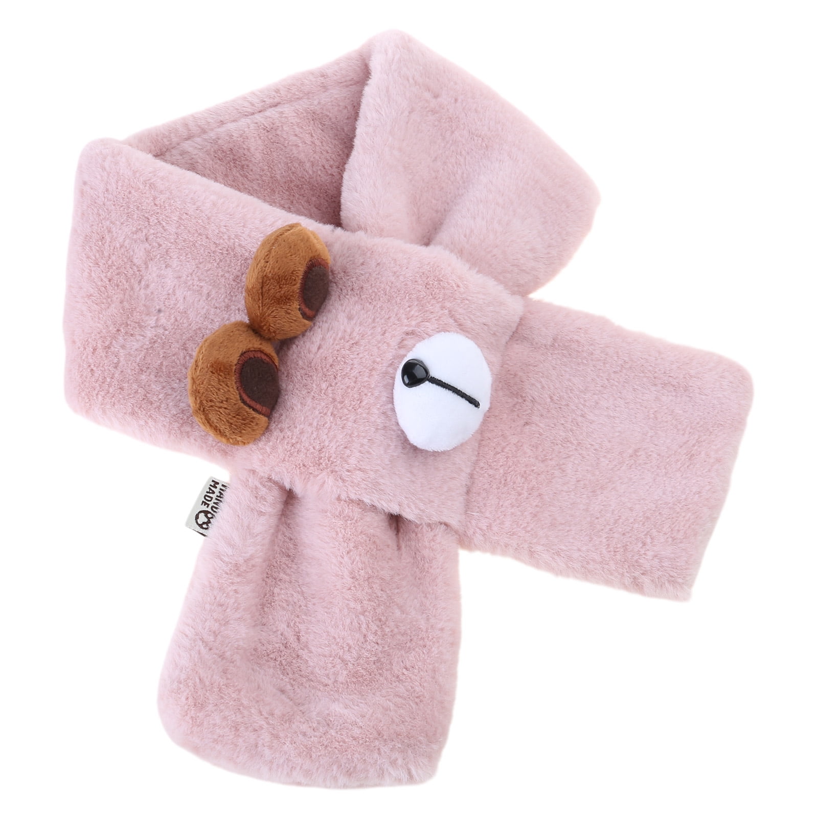 Cartoon Bear Scarf for Baby Toddler Furry Plush Neck Scarf Kids Winter ...