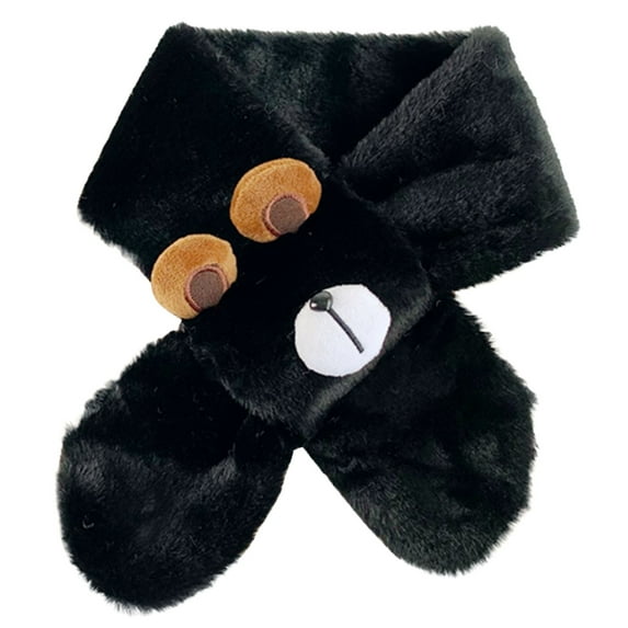 Cartoon Bear Scarf for Kids Cute Plush Scarf Neckerchief for Toddler ...