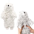 Cartoon Bear Shaped Fuzzy Ball Hand Towels, 3D Cute Animals Soft ...