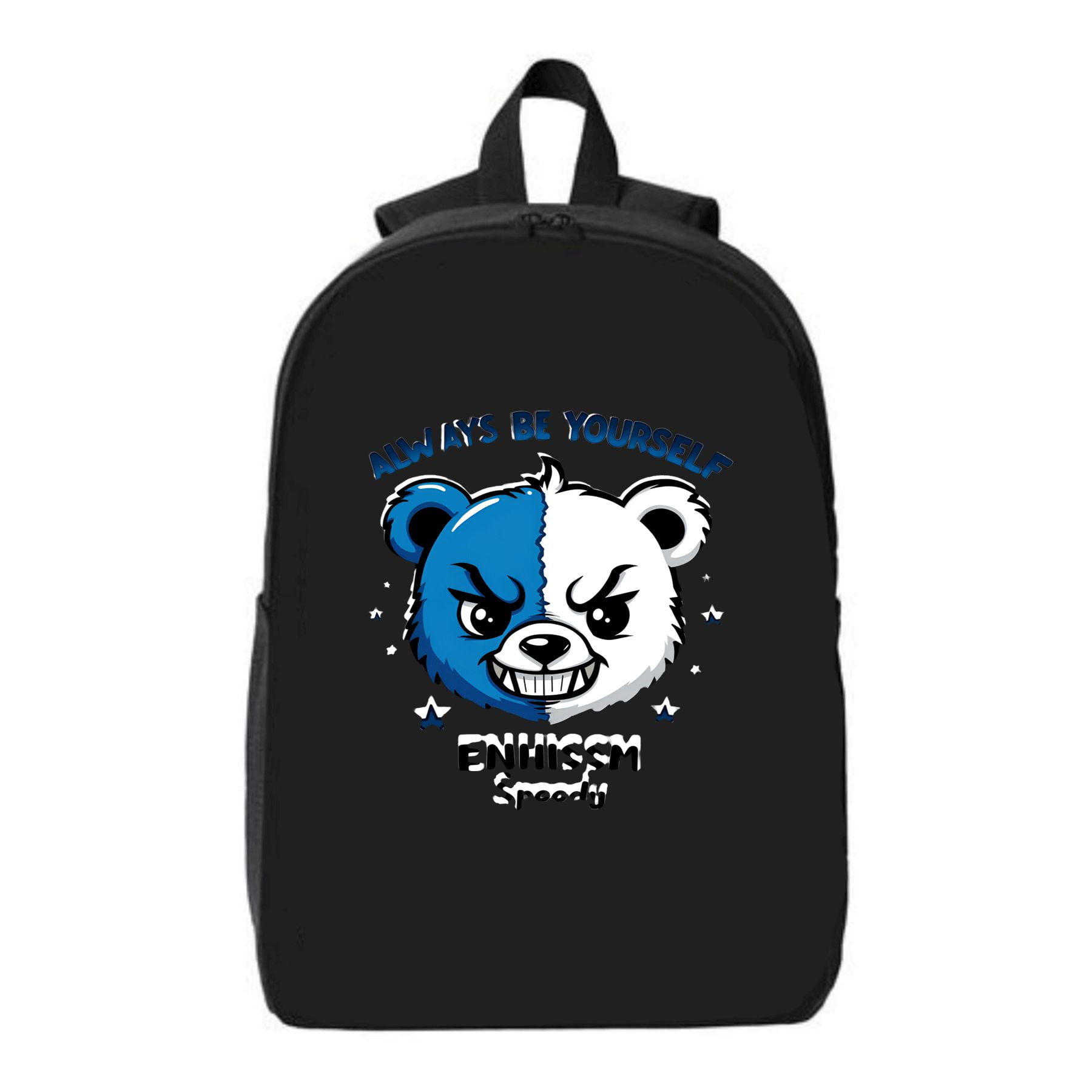 Cartoon Bear Split Design Laptop Backpack - Fits 15 " Laptop & iPad ...