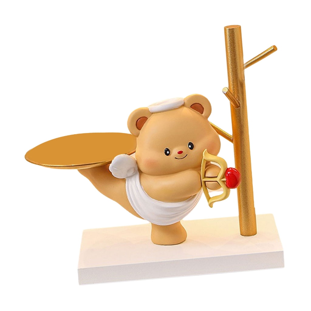 Cartoon Bear Storage Tray Jewelry Earrings Tray Animal Figurine Key ...