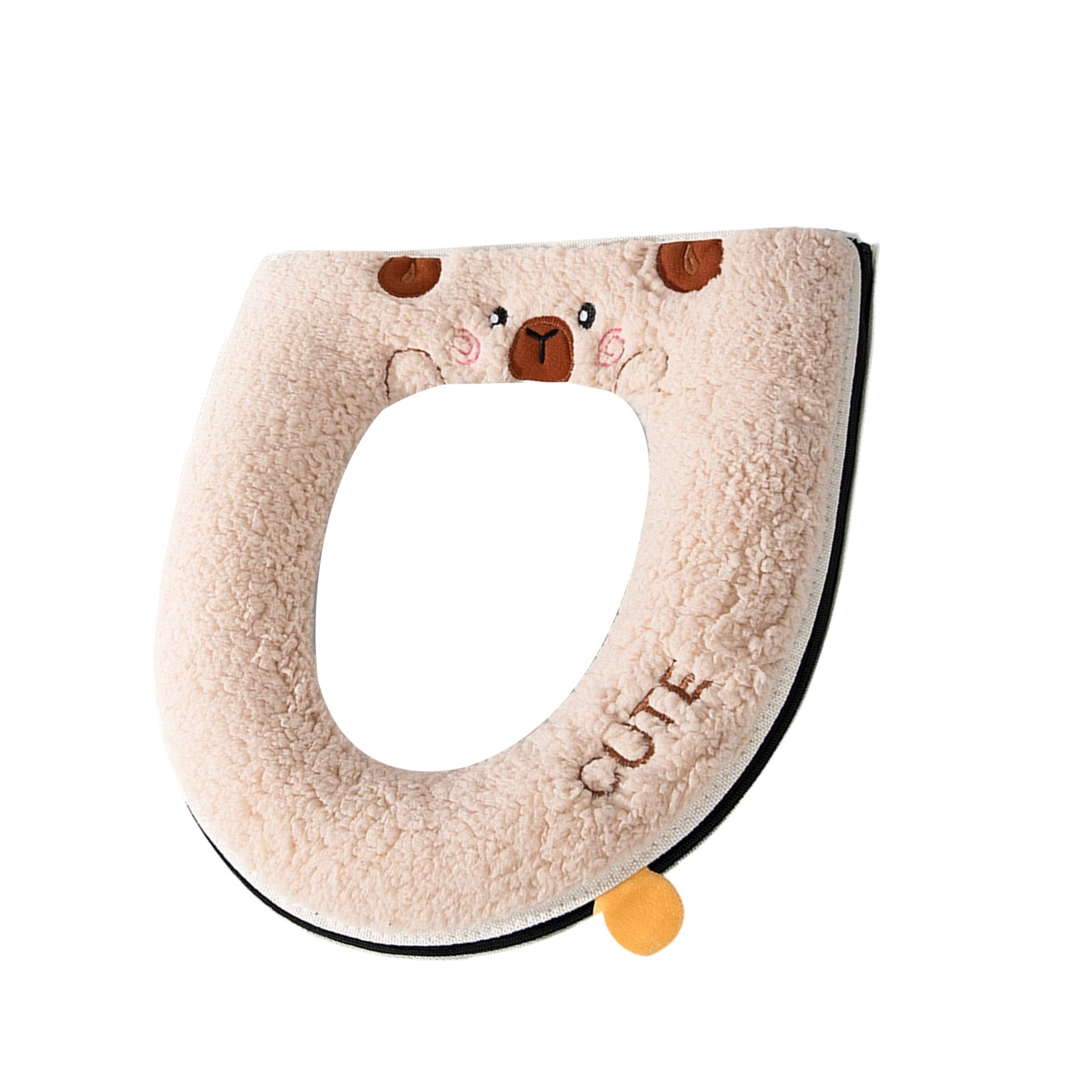 Cartoon Bear Theme Toilet Seat Cushion Soft Plush Toilet Seat Pad For ...