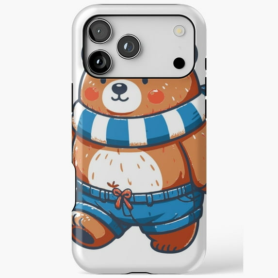 Cartoon Bear in Winter Clothes Art Protective and Compatible iPhone 11 ...