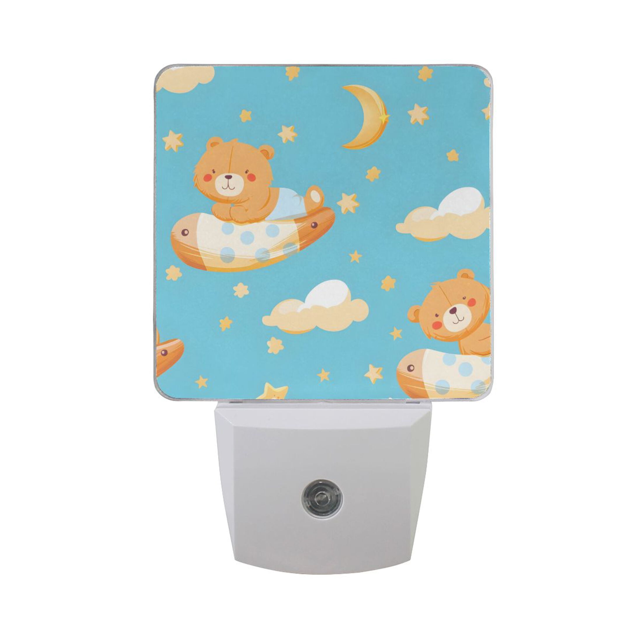 Cartoon Bears Ballon Stars Clouds Moon LED Night Light with Smart ...