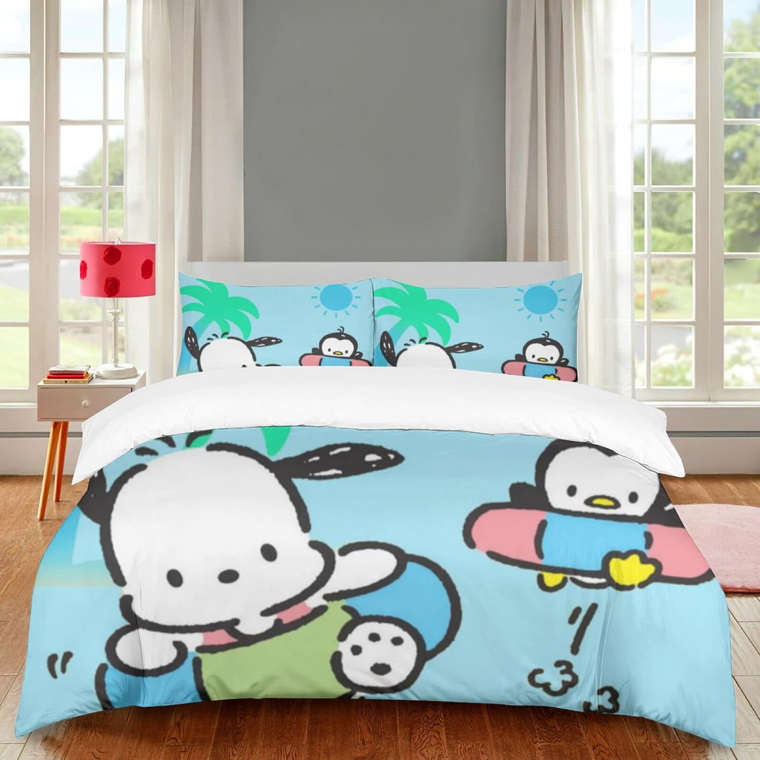 Cartoon Bedding Set Twin Size Duvet Cover 3pcs Cute Bed Set for Girl ...