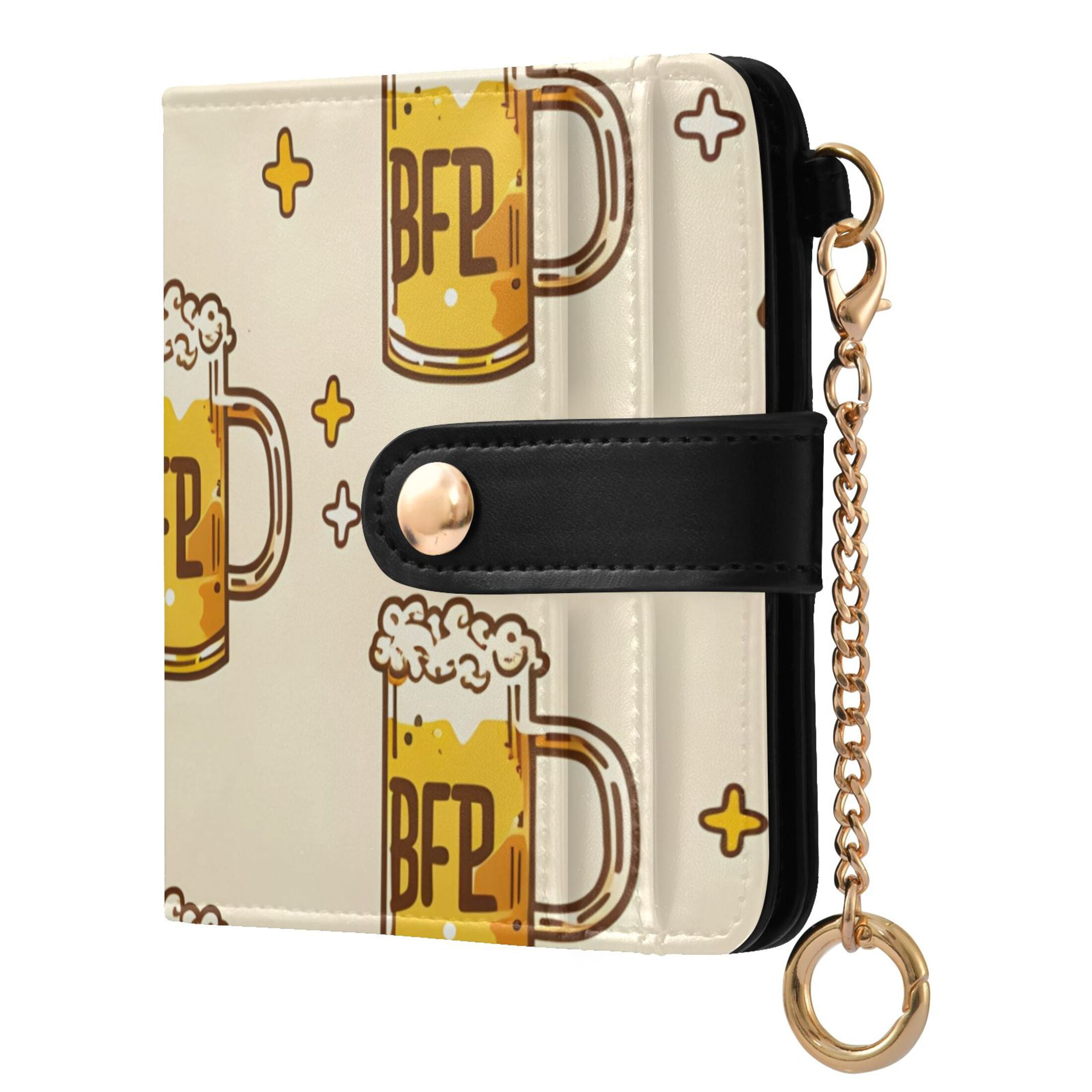 Cartoon Beers and Stars Women's Wallet PU Leather Card Cases RFID ...