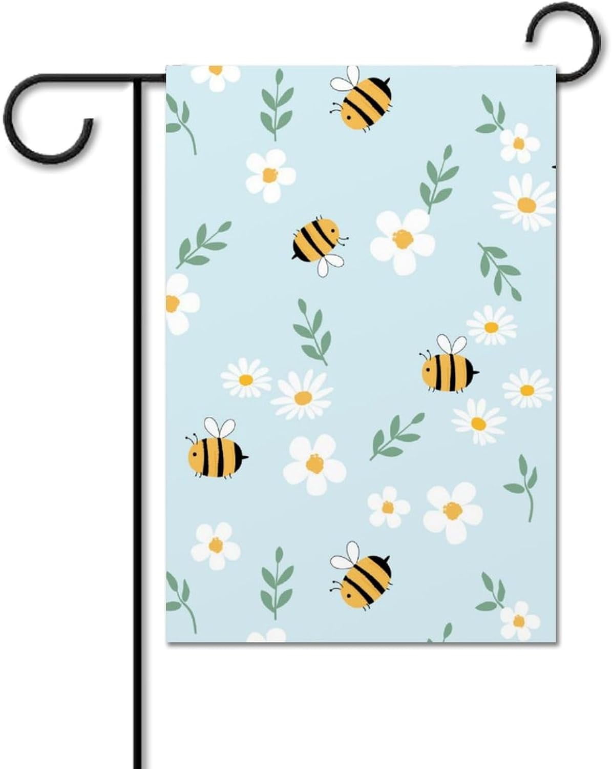 Cartoon Bees Garden Flags Daisy Flower Flag Double Sided Holiday ...