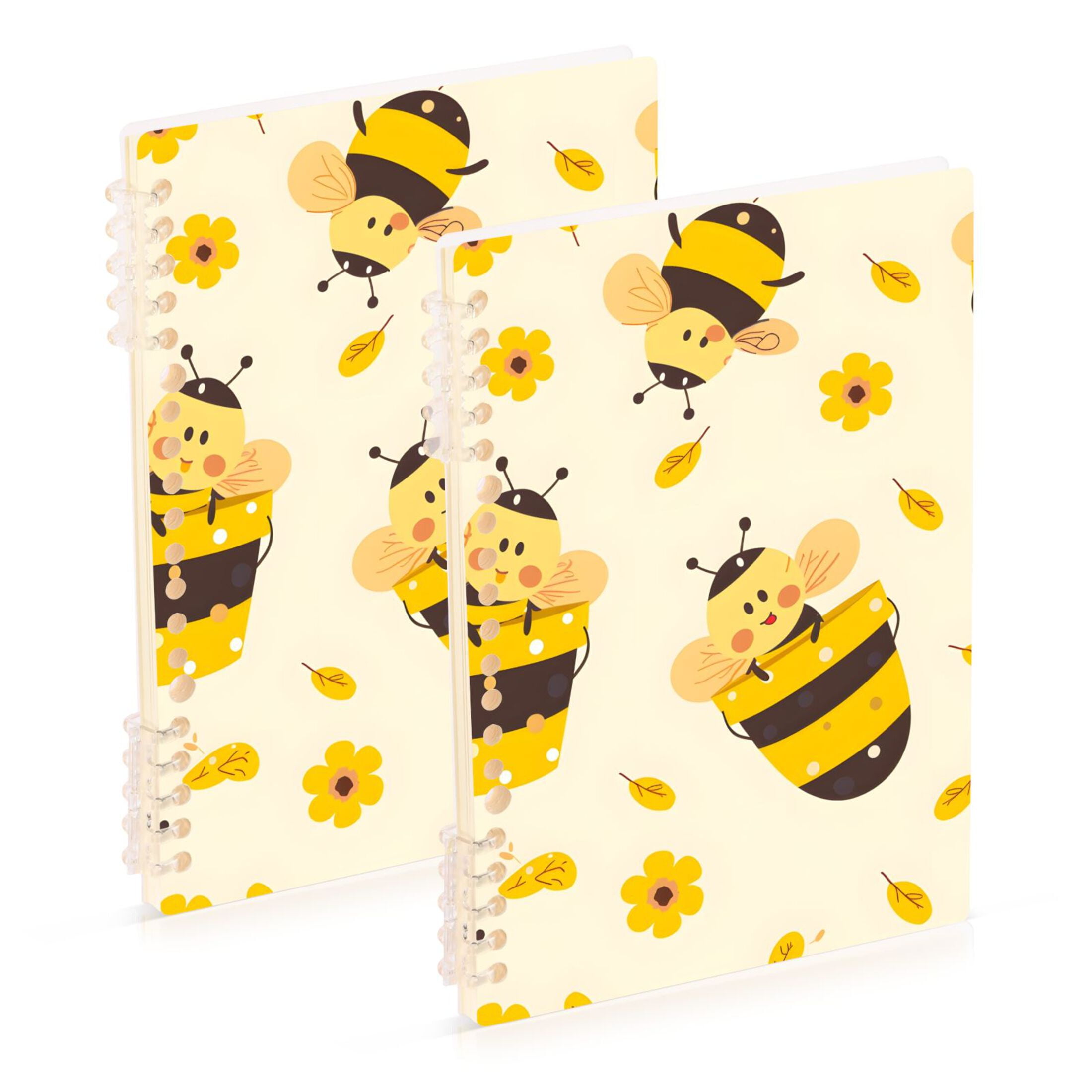 Cartoon Bees Honey Ring Binder Notebook Journey Note Diary College ...