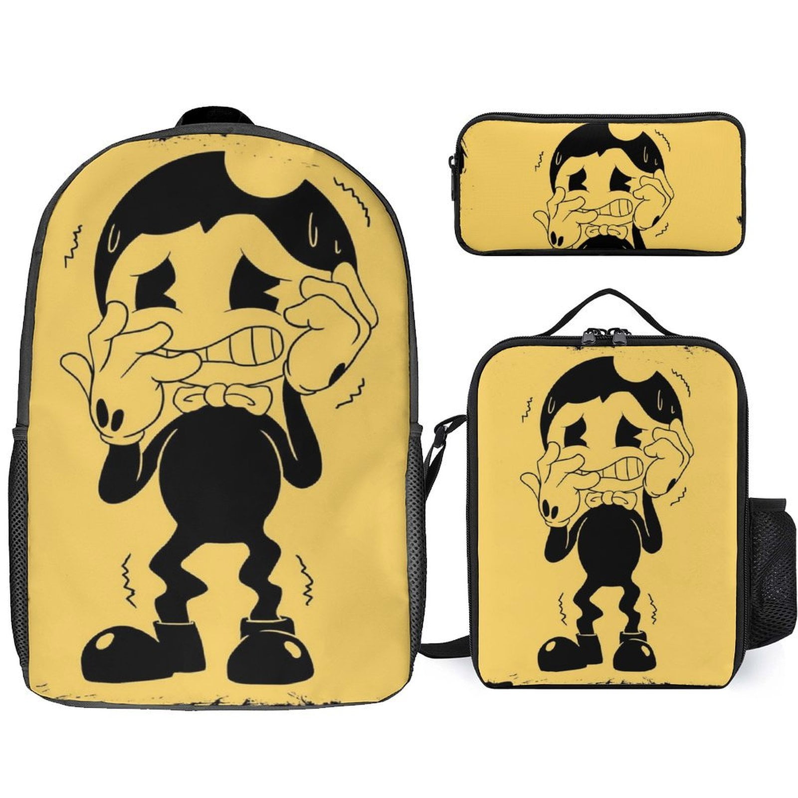 Cartoon Bendy And The Ink Machine 3Pcs Game Backpack Set, 17Inch ...