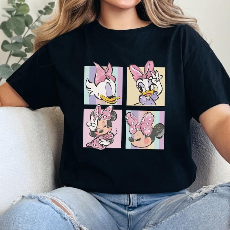 Cartoon Besties Vacation Shirt Minnie Girls Matching Trip Friends Tee ...