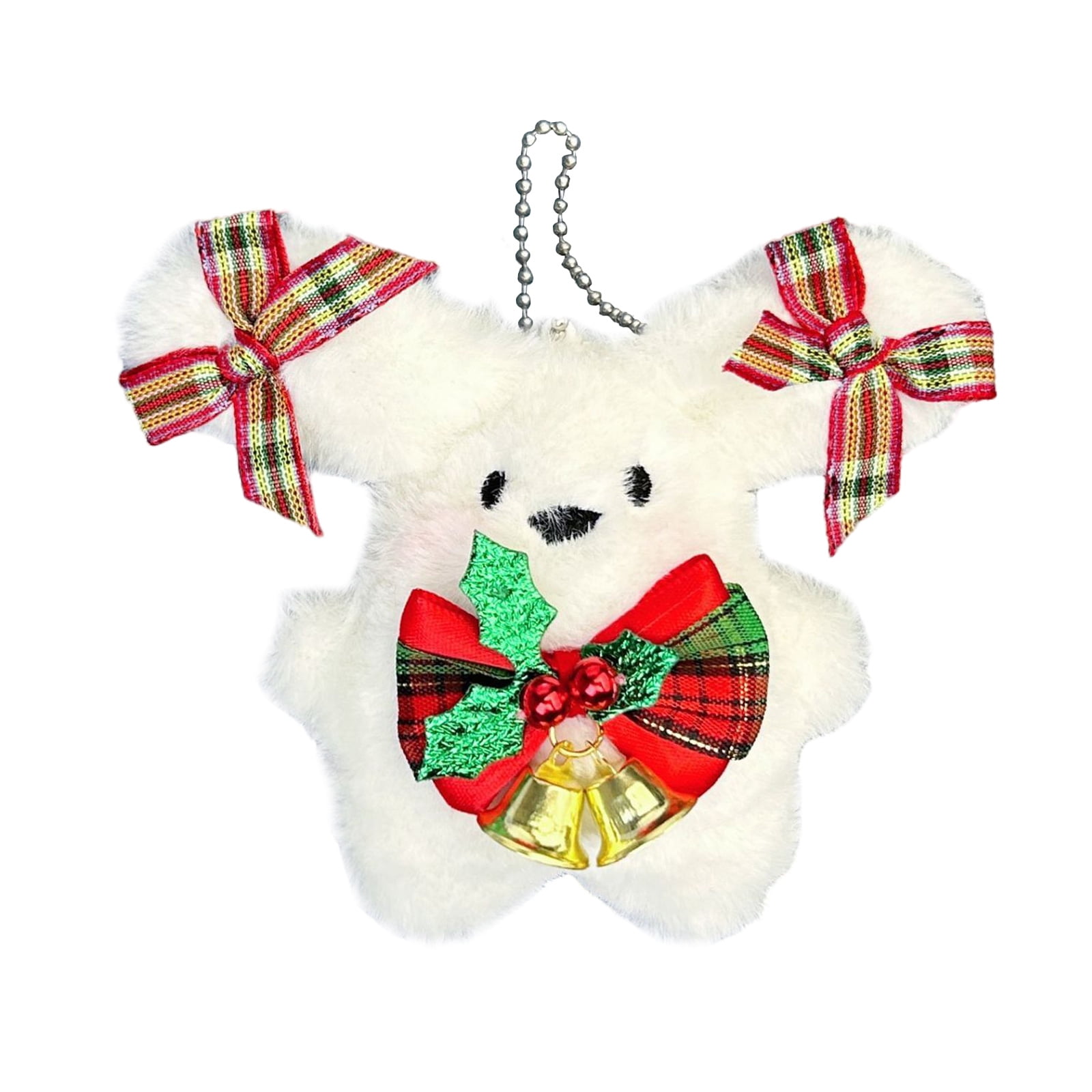Cartoon Big Ear Puppy Dog Dolls Toy Keychain Pendant with Bowknot for ...