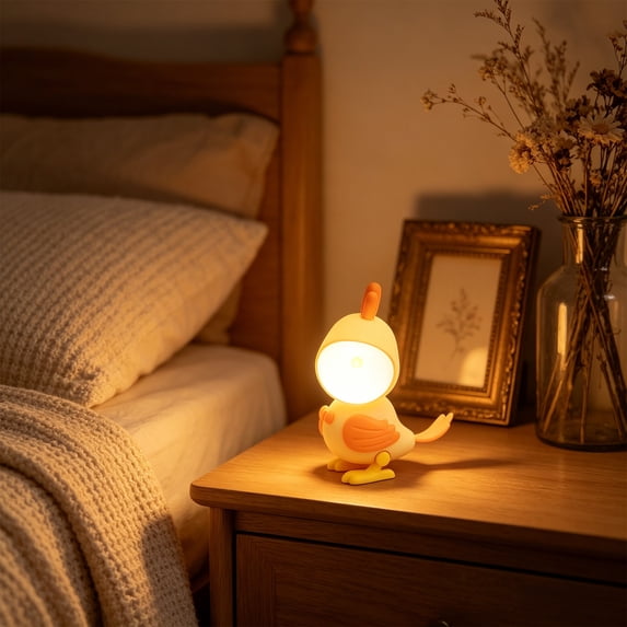 Cartoon Bird Night Light, Bedroom Bedside Sleep Lamp, Button Battery ...
