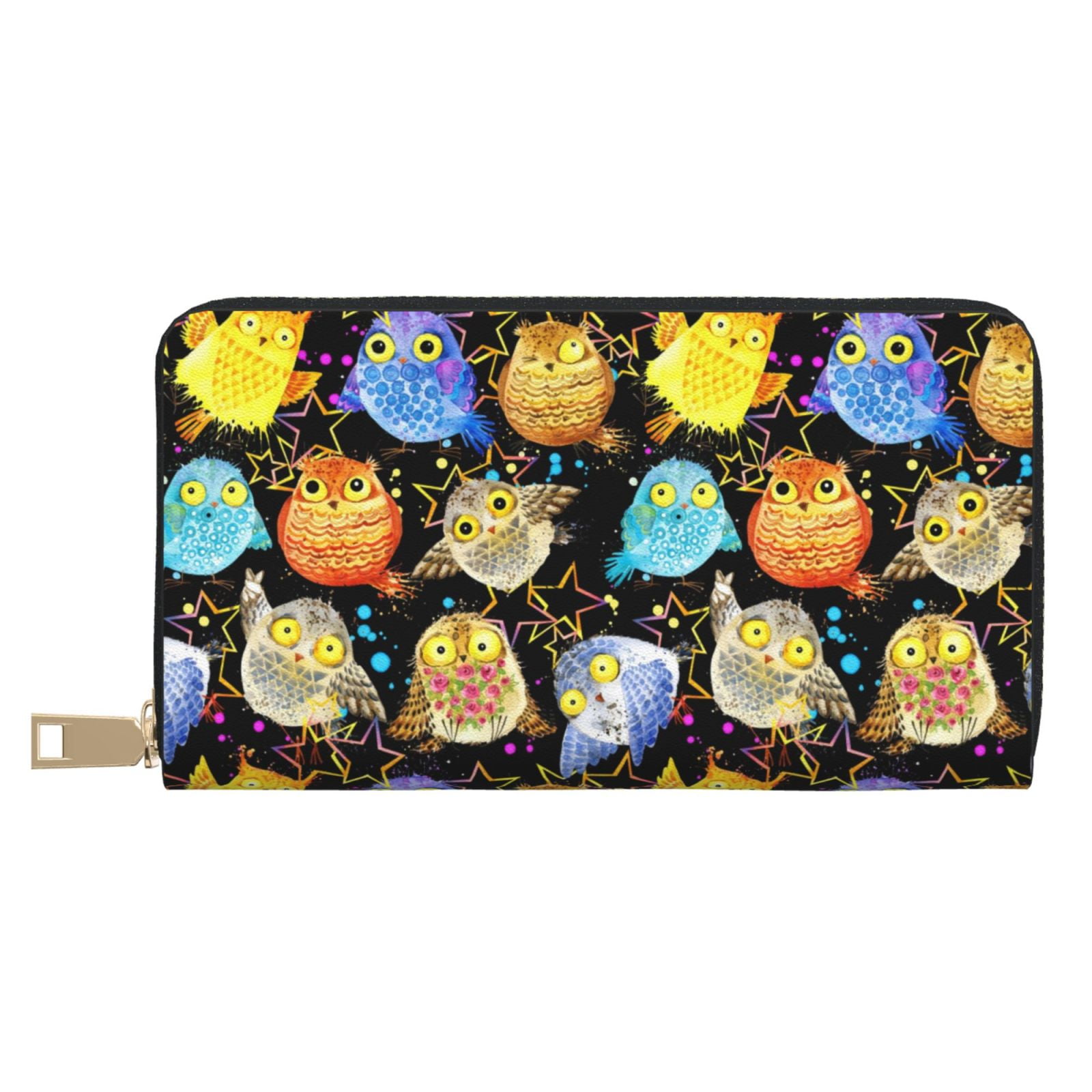 Cartoon Bird Owl Wallet Women, Leather Bifold Multi Card Wallet, Women ...