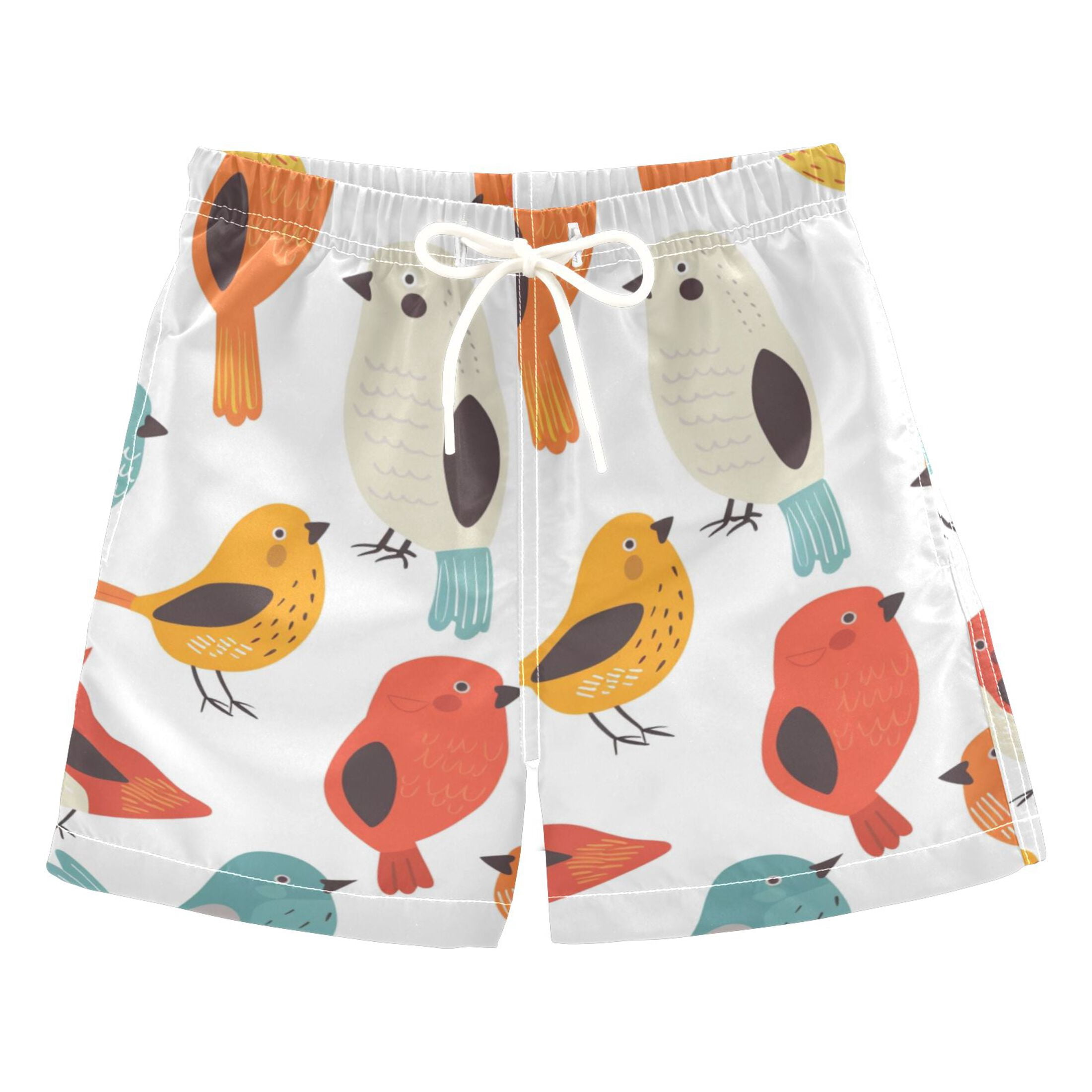 Cartoon Birds Boys' Swim Trunks Board Shorts Beach Pants Bathing ...
