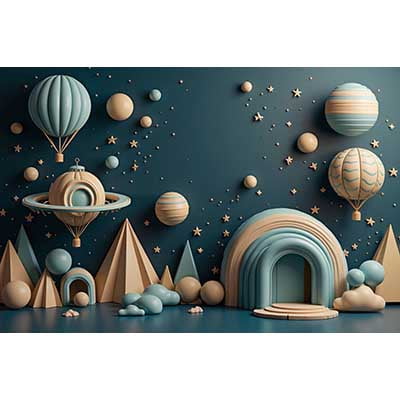 Cartoon Birthday Background Photography Astronaut Interstellar Travel ...