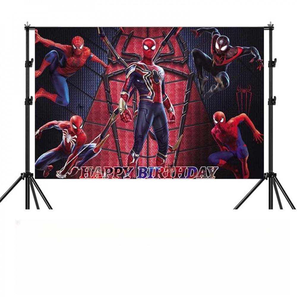 Cartoon Birthday Decorations,Spider Backdrops for Party Decorations ...