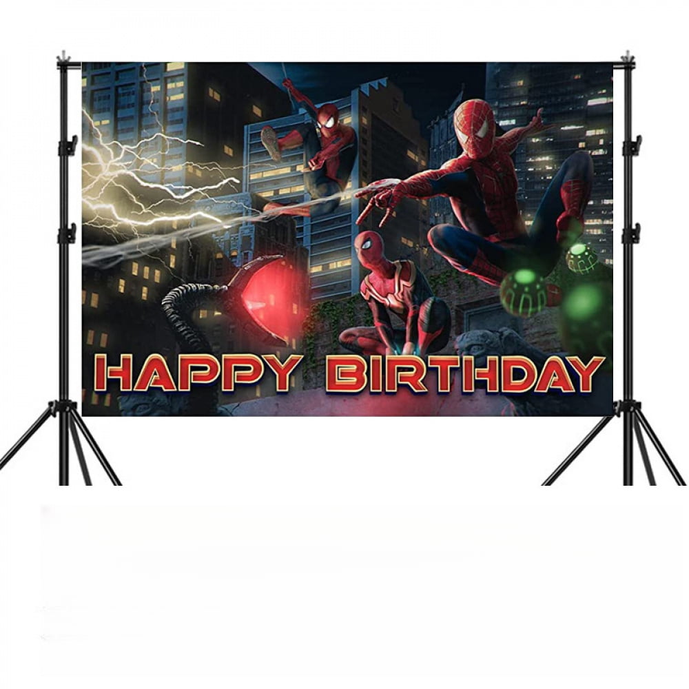 Cartoon Birthday Decorations,Spider Backdrops for Party Decorations ...