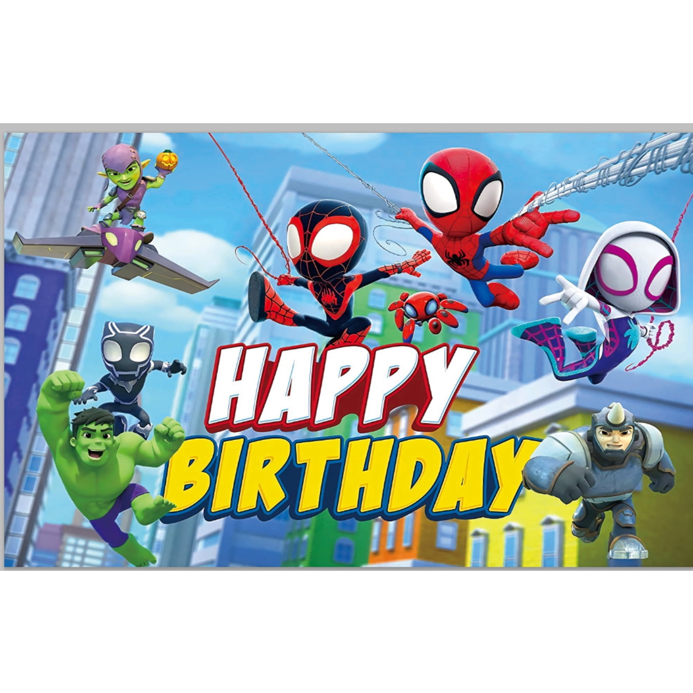 Cartoon Birthday Decorations,Spider Backdrops for Party Decorations ...