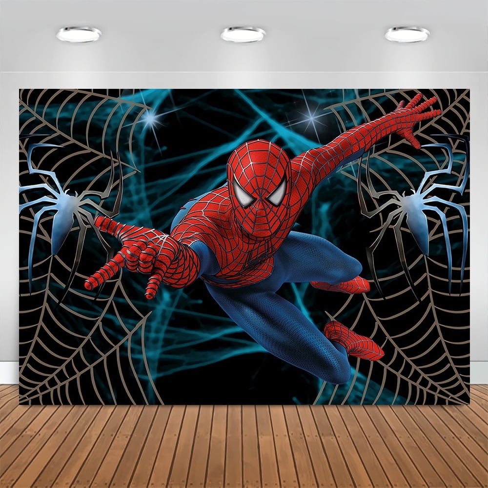 Cartoon Birthday Decorations,Spider Backdrops for Party Decorations ...