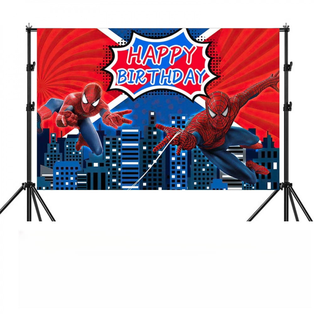 Cartoon Birthday Decorations,Spider Backdrops for Party Decorations ...