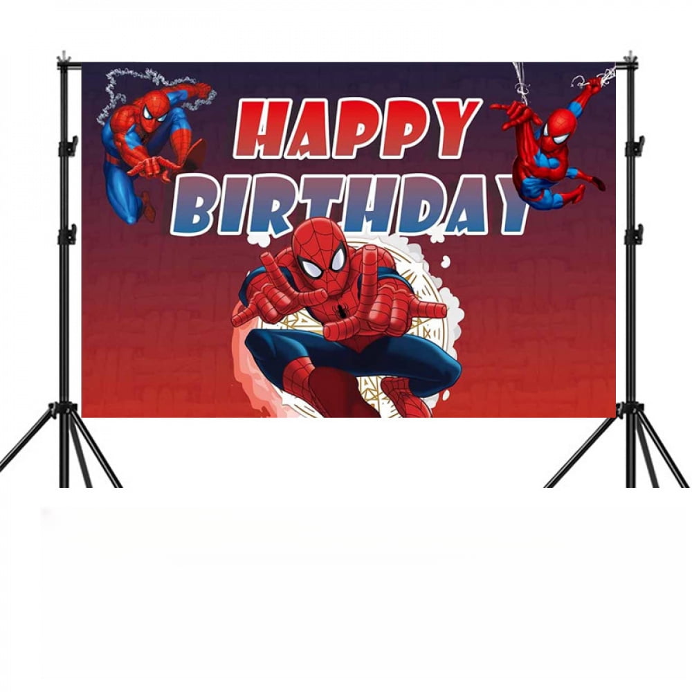 Cartoon Birthday Decorations,Spider Backdrops for Party Decorations ...