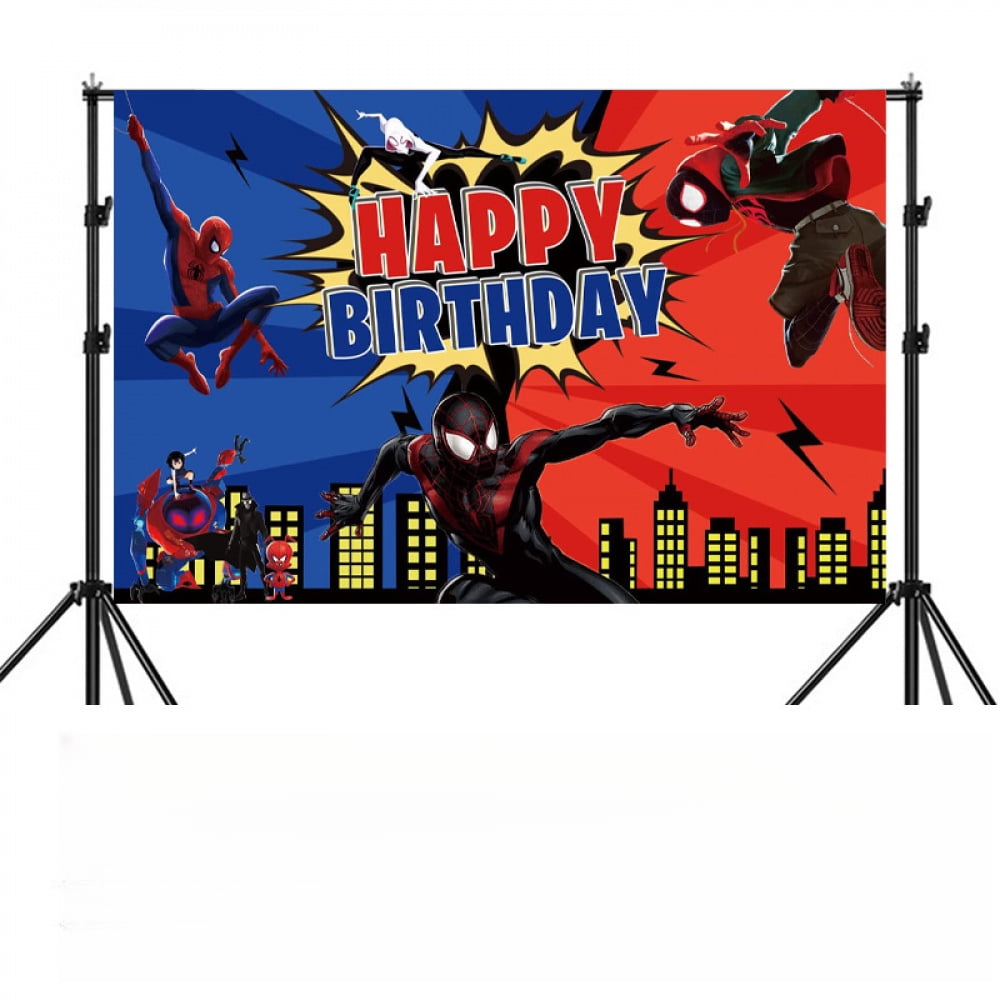 Cartoon Birthday Decorations,Spider Backdrops for Party Decorations ...