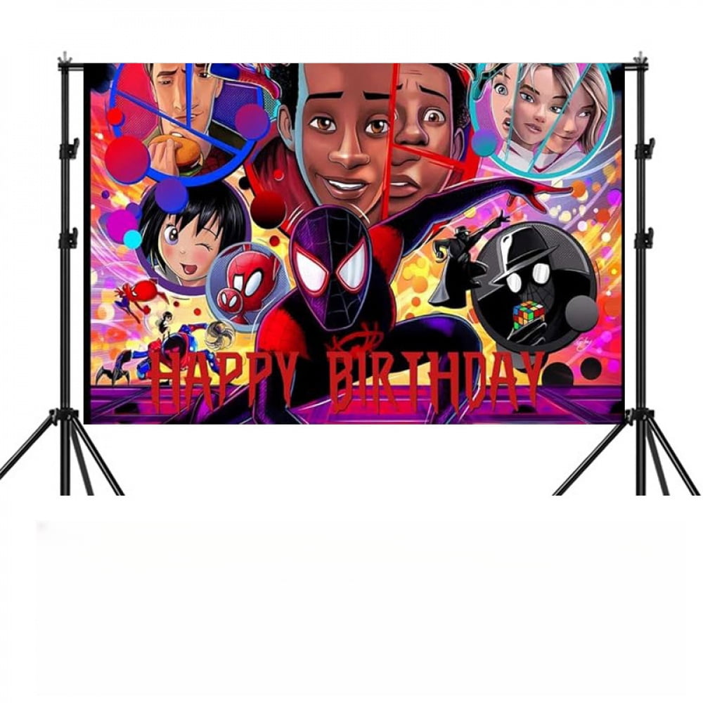 Cartoon Birthday Decorations,Spider Backdrops for Party Decorations ...