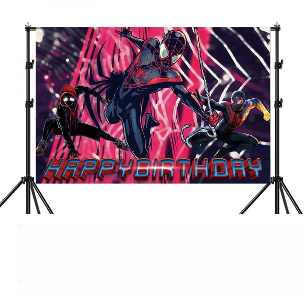 Cartoon Birthday Decorations,Spider Backdrops for Party Decorations ...