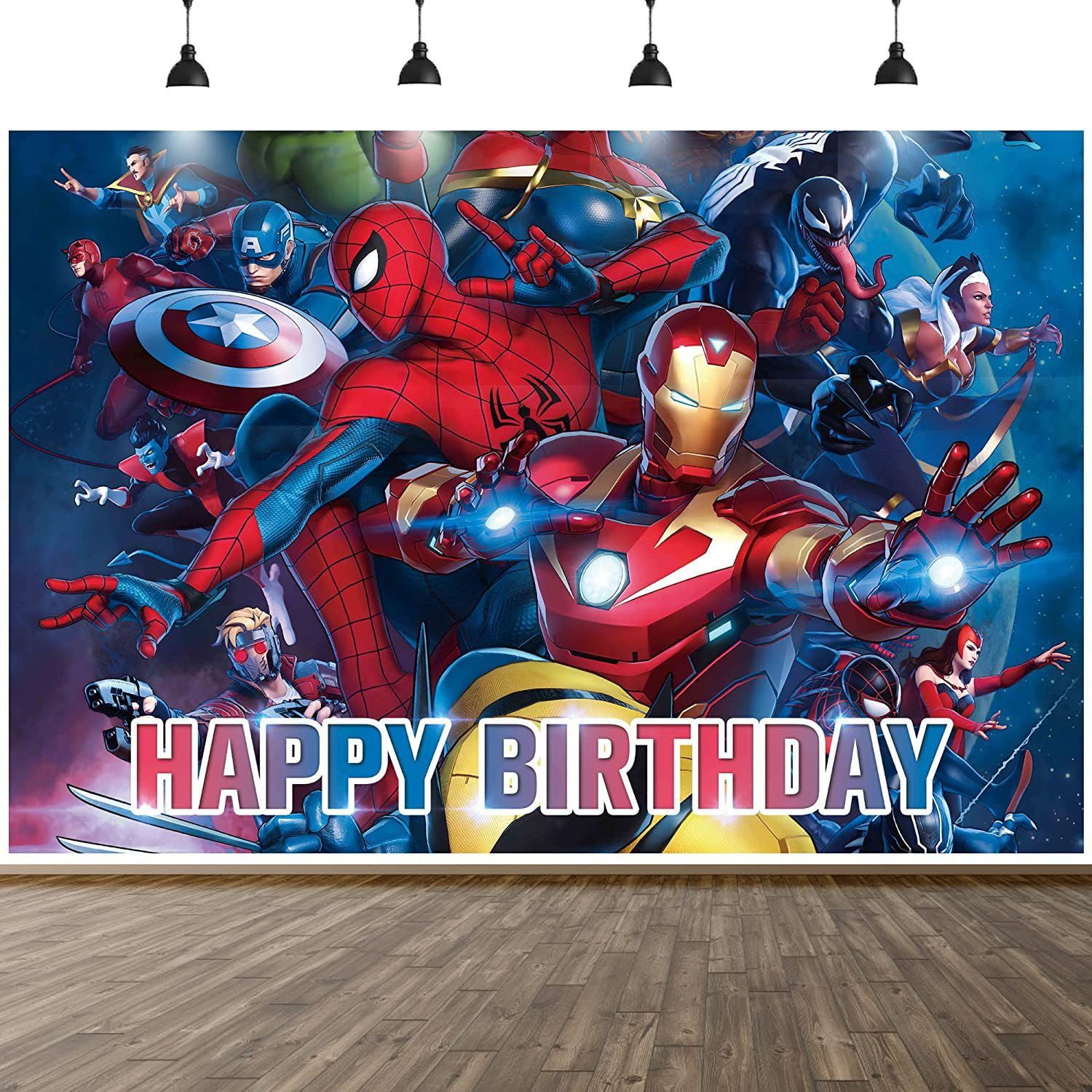 Cartoon Birthday Decorations,Spider Backdrops for Party Decorations ...