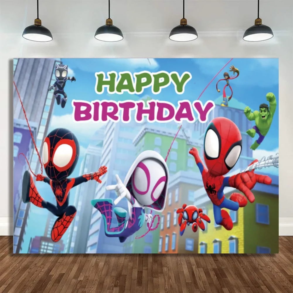 Cartoon Birthday Decorations,Spider Backdrops for Party Decorations Supplies,Cartoon Spider ...
