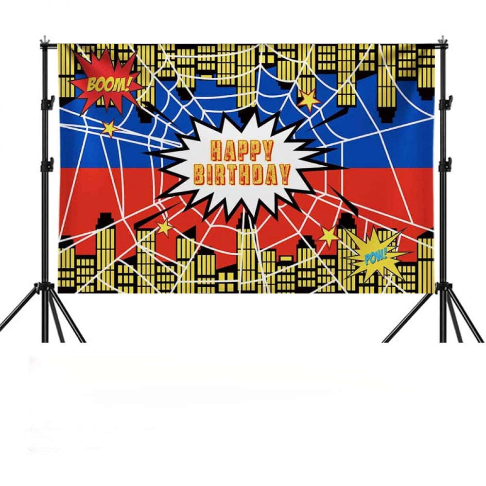 Cartoon Birthday Decorations,Spider Backdrops for Party Decorations Supplies,Cartoon Spider ...