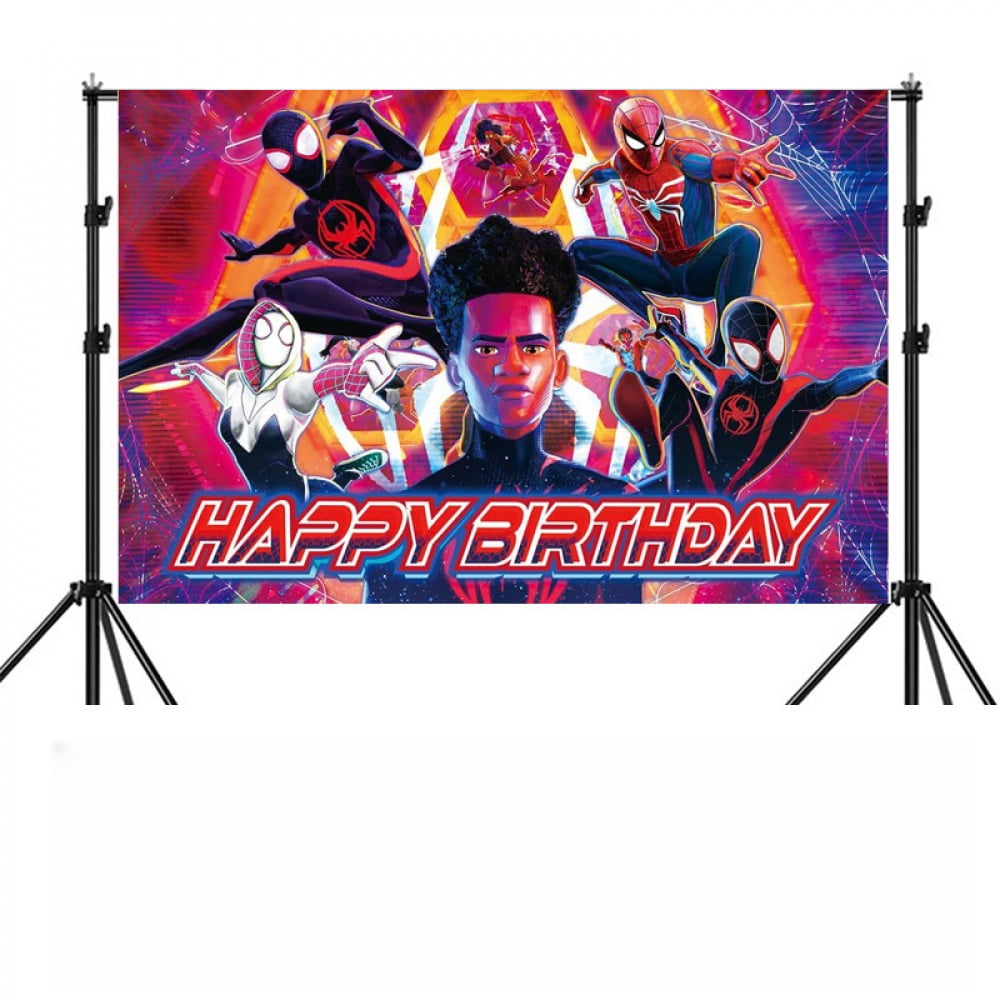 Cartoon Birthday Decorations,Spider Backdrops for Party Decorations ...