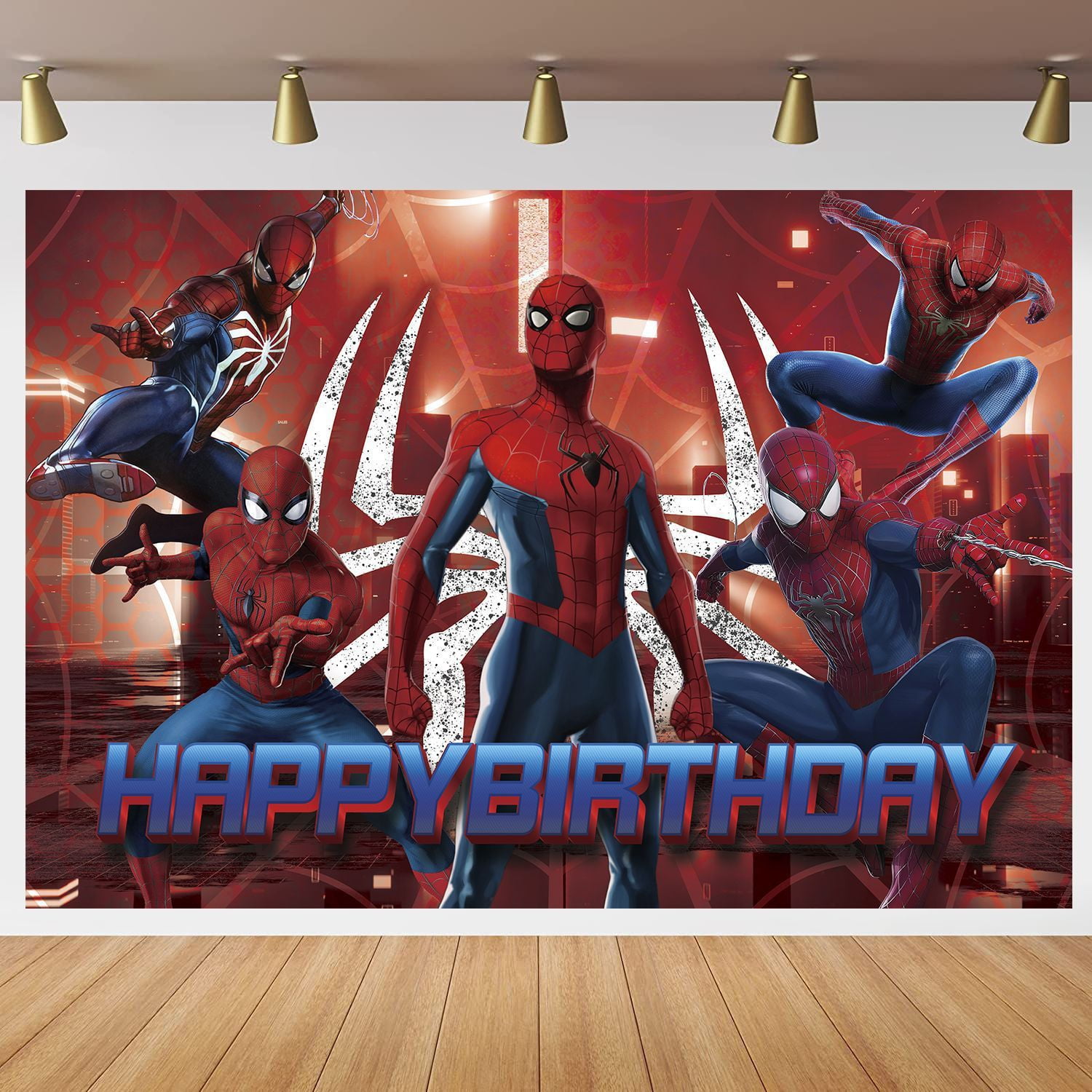 Cartoon Birthday Decorations,Spider Backdrops for Party Decorations ...