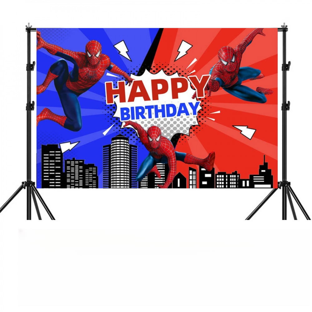 Cartoon Birthday Decorations,Spider Backdrops for Party Decorations ...
