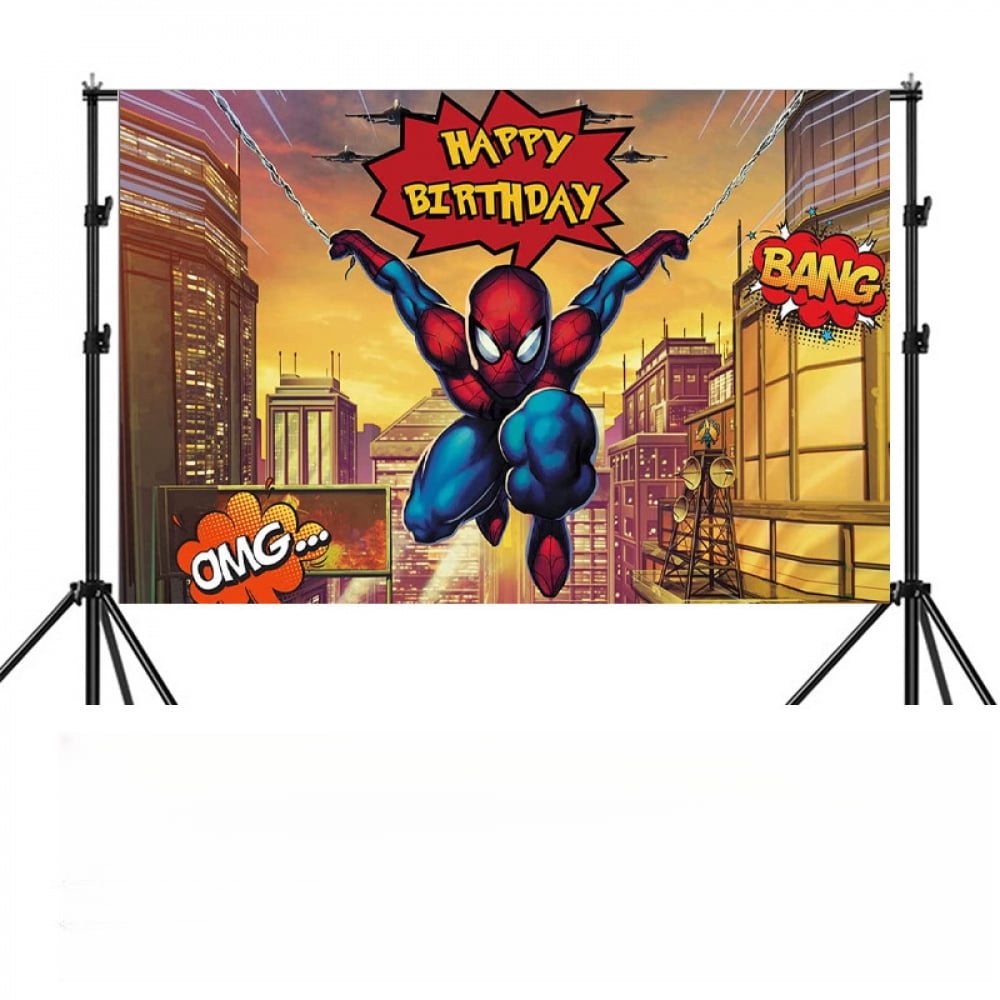 Cartoon Birthday Decorations,Spider Backdrops for Party Decorations Supplies,Cartoon Spider ...